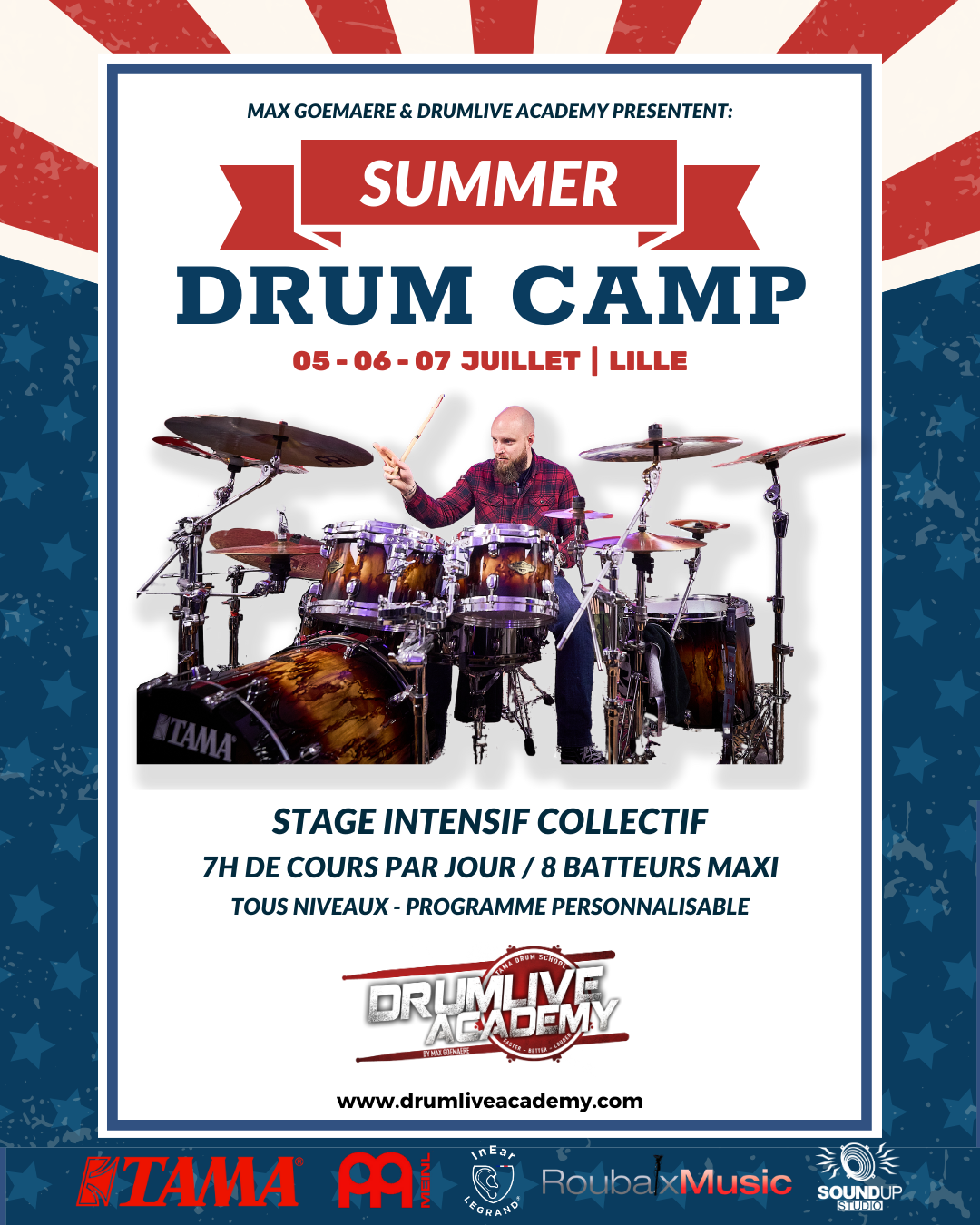 SUMMER DRUM CAMP 2024 à Lille - Stage intensif de batterie